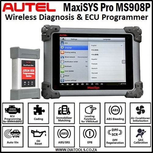 Autel MaxiSYS Pro MS908P Wireless Diagnostic and ECU Programmer