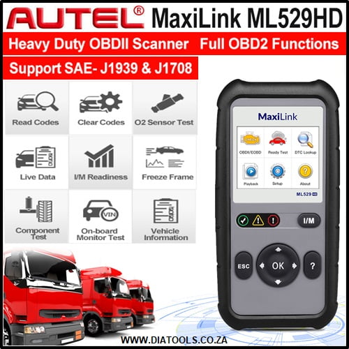 Autel MaxiLink ML529HD Heavy Duty Scanner & Code Reader