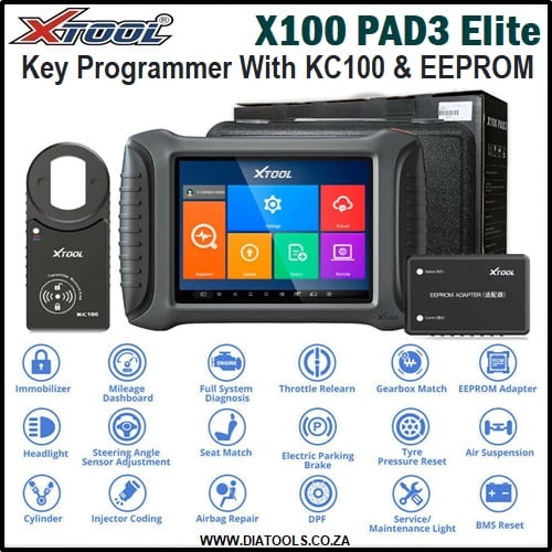 XTool X100 PAD3 Elite Key Programmer with KC100 & EEPROM