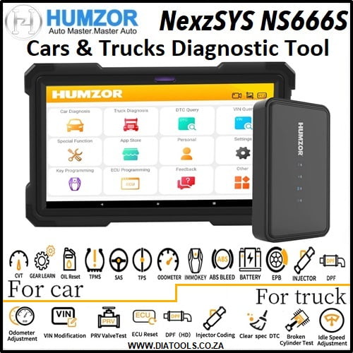 Humzor NexzSYS NS666S Diagnostic Tool For Cars & Trucks - DIATOOLS