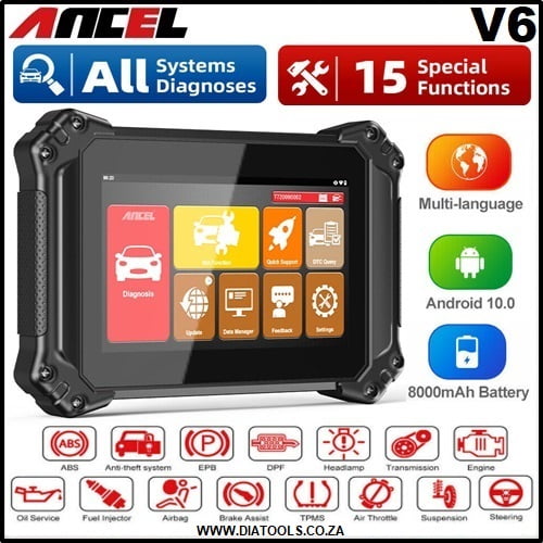 Ancel V6 OBD2 Professional Full System Car Diagnostic Tool