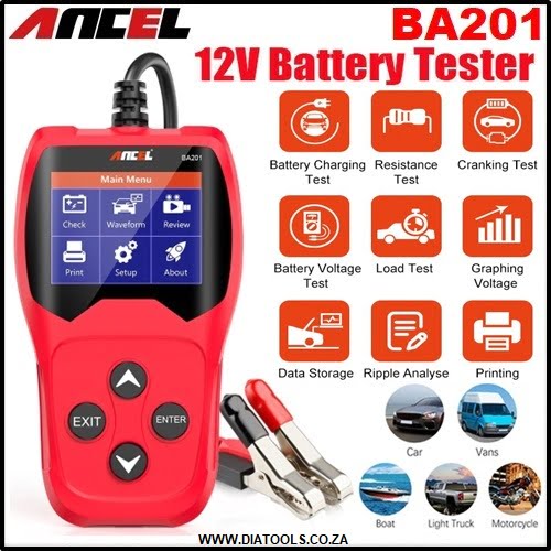 Ancel BA201 Battery Tester Analyzer Tools - DIATOOLS